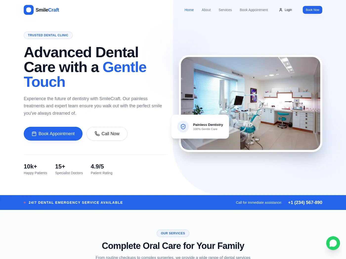 SmileCraft Dental Website