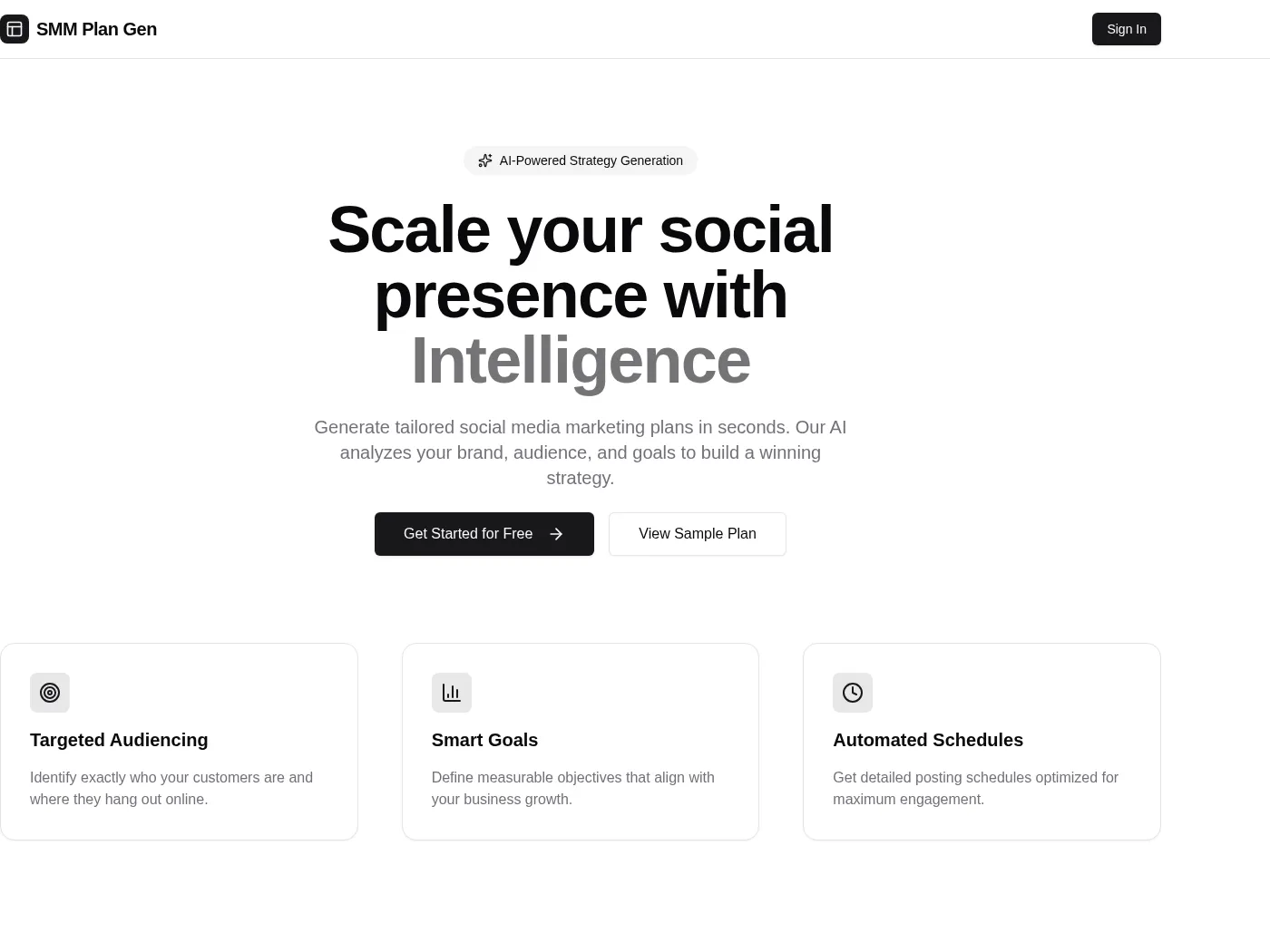 SMM Plan Generator