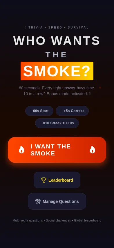 Who Wants The Smoke?