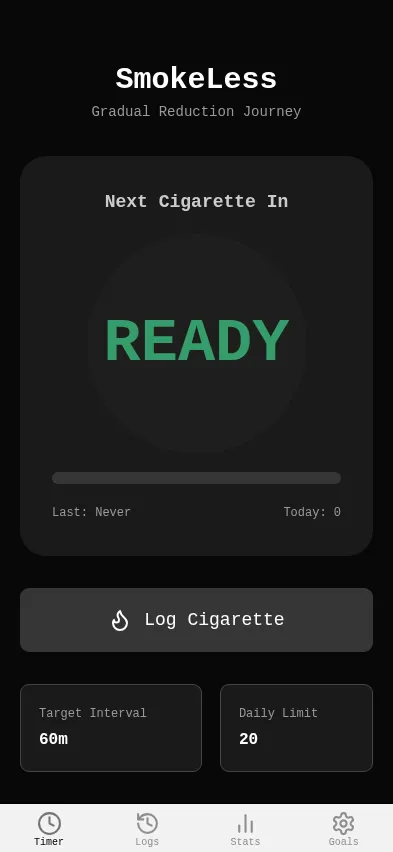 SmokeLess Reminder App