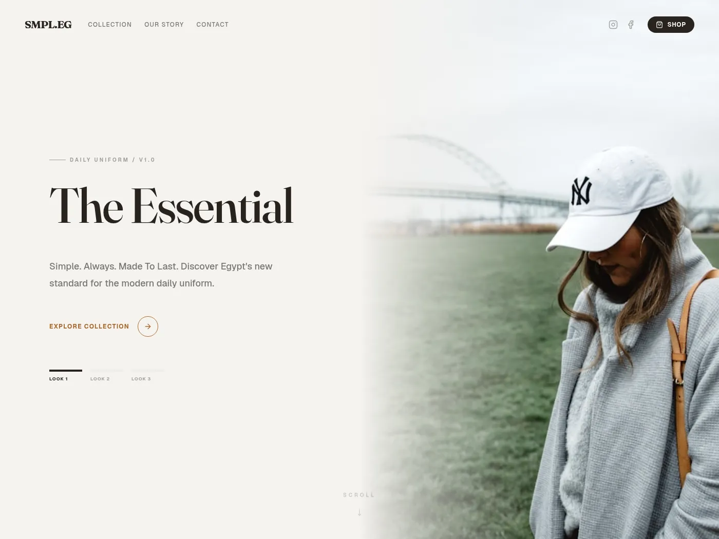 SMPL.EG Clothing Site
