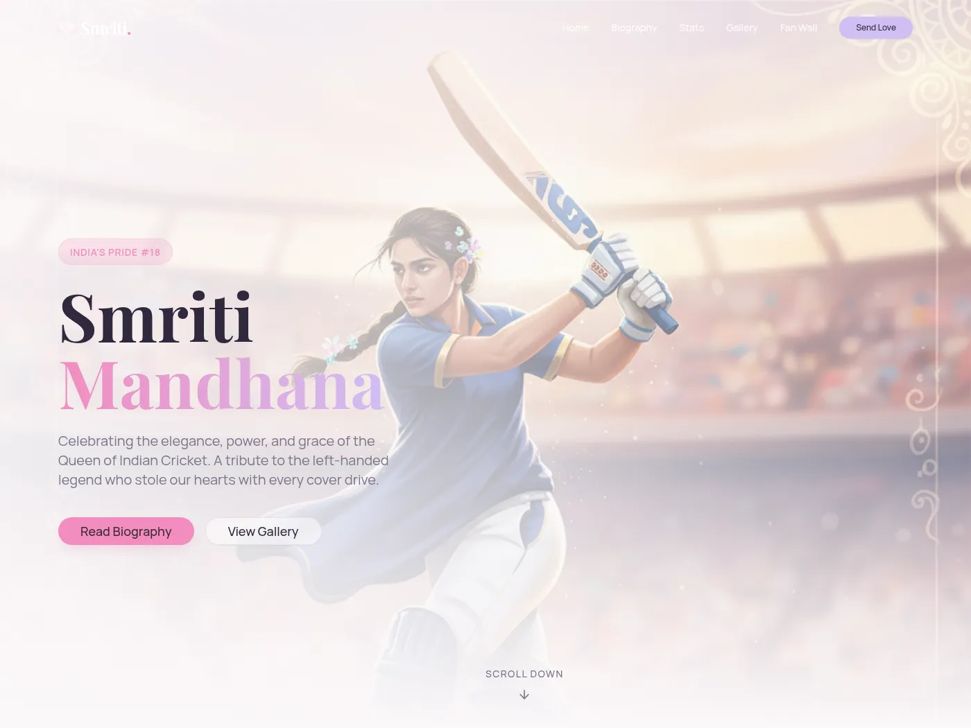 Smriti Mandhana Fan Site