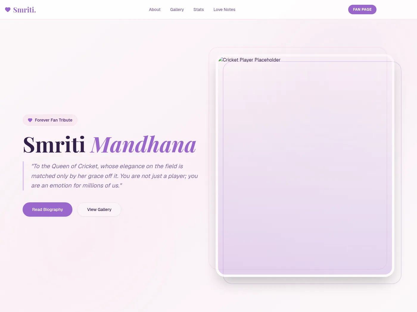 Smriti Mandhana Tribute