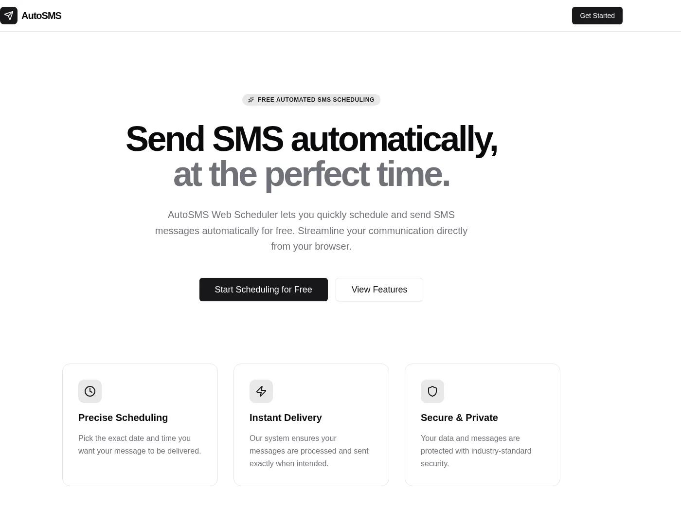 AutoSMS Web Scheduler