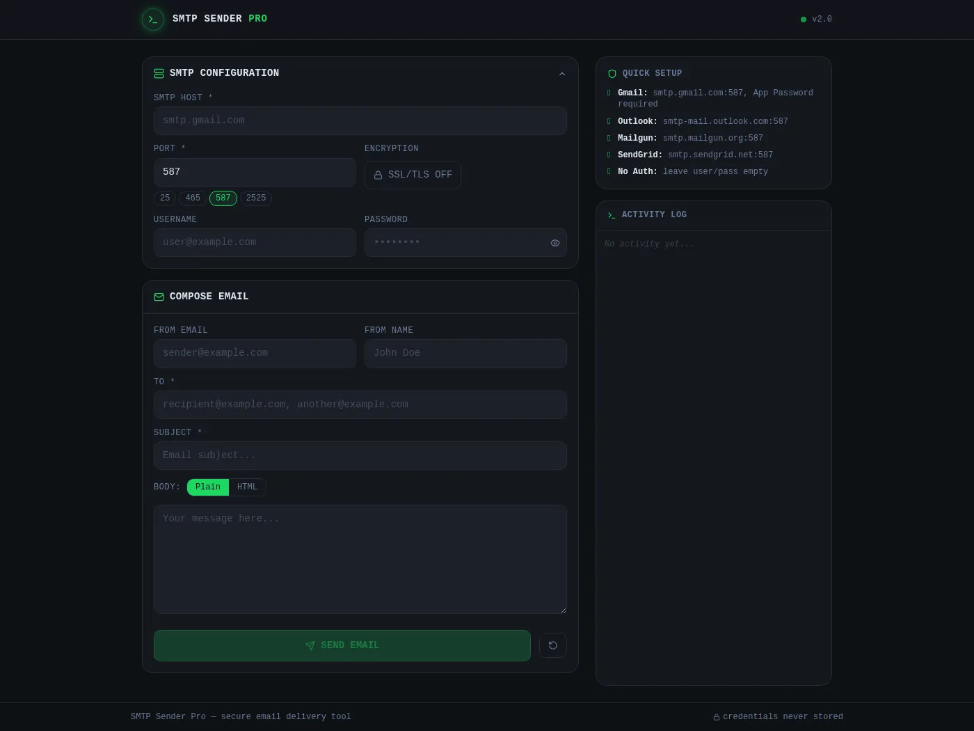 SMTP Sender Pro