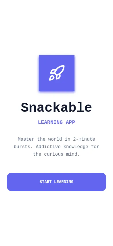 Snackable Learning App