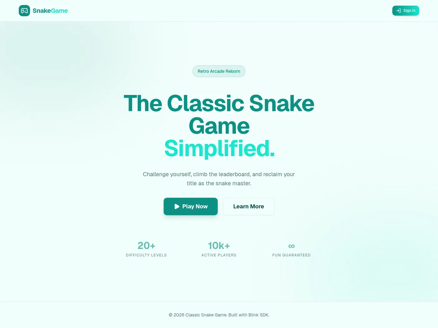 Classic Snake Game
