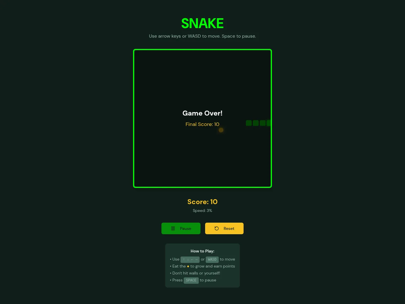 Simple Snake Game