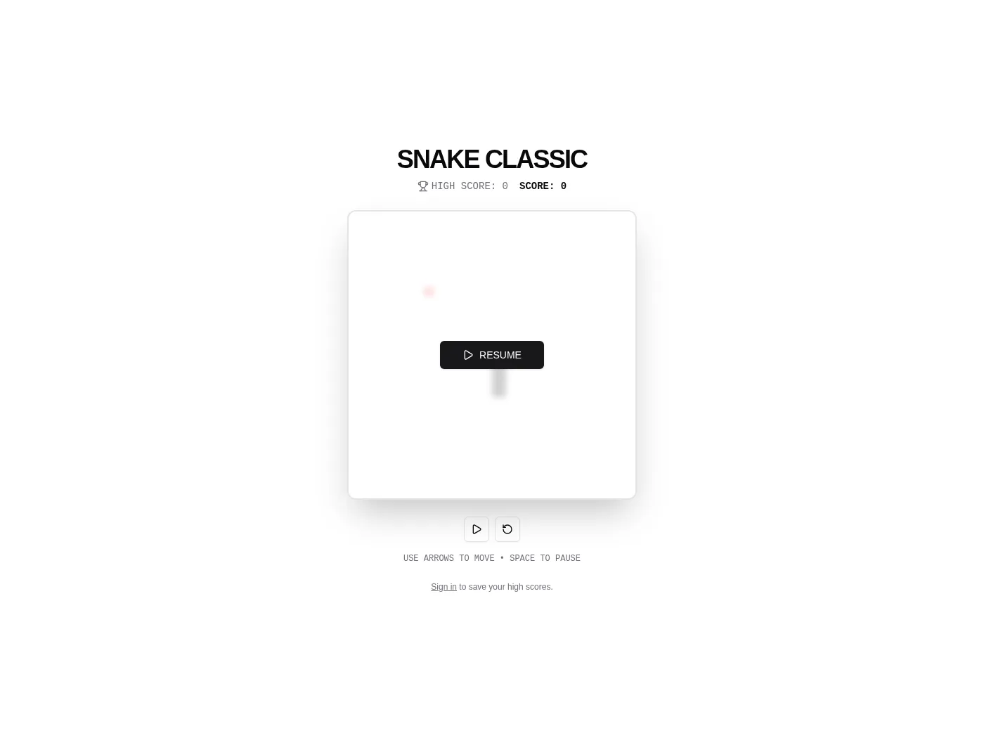 Snake Game Classic