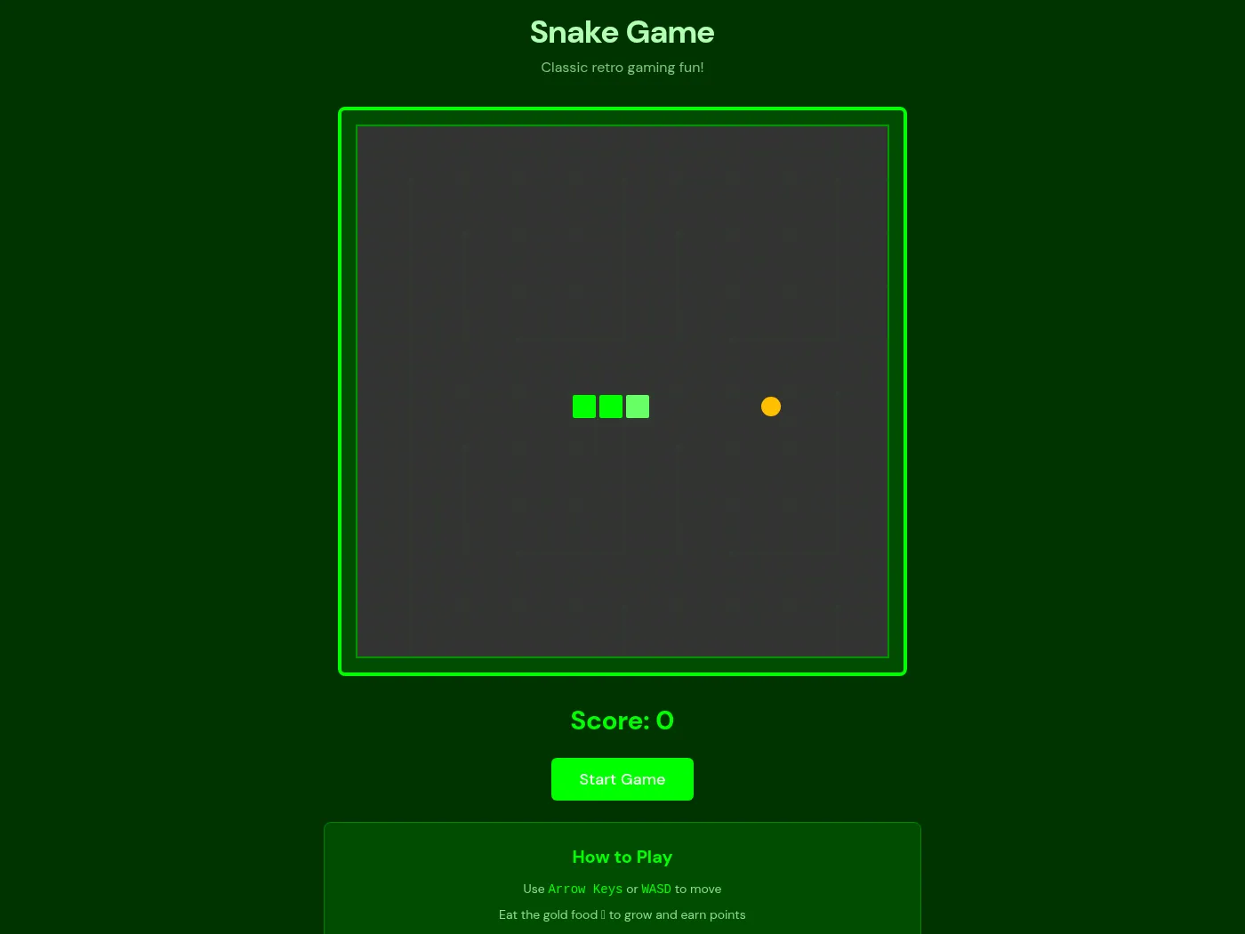 Snake Game Classic