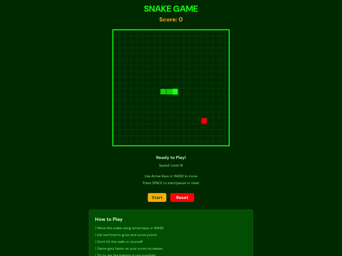 Snake Game Classic