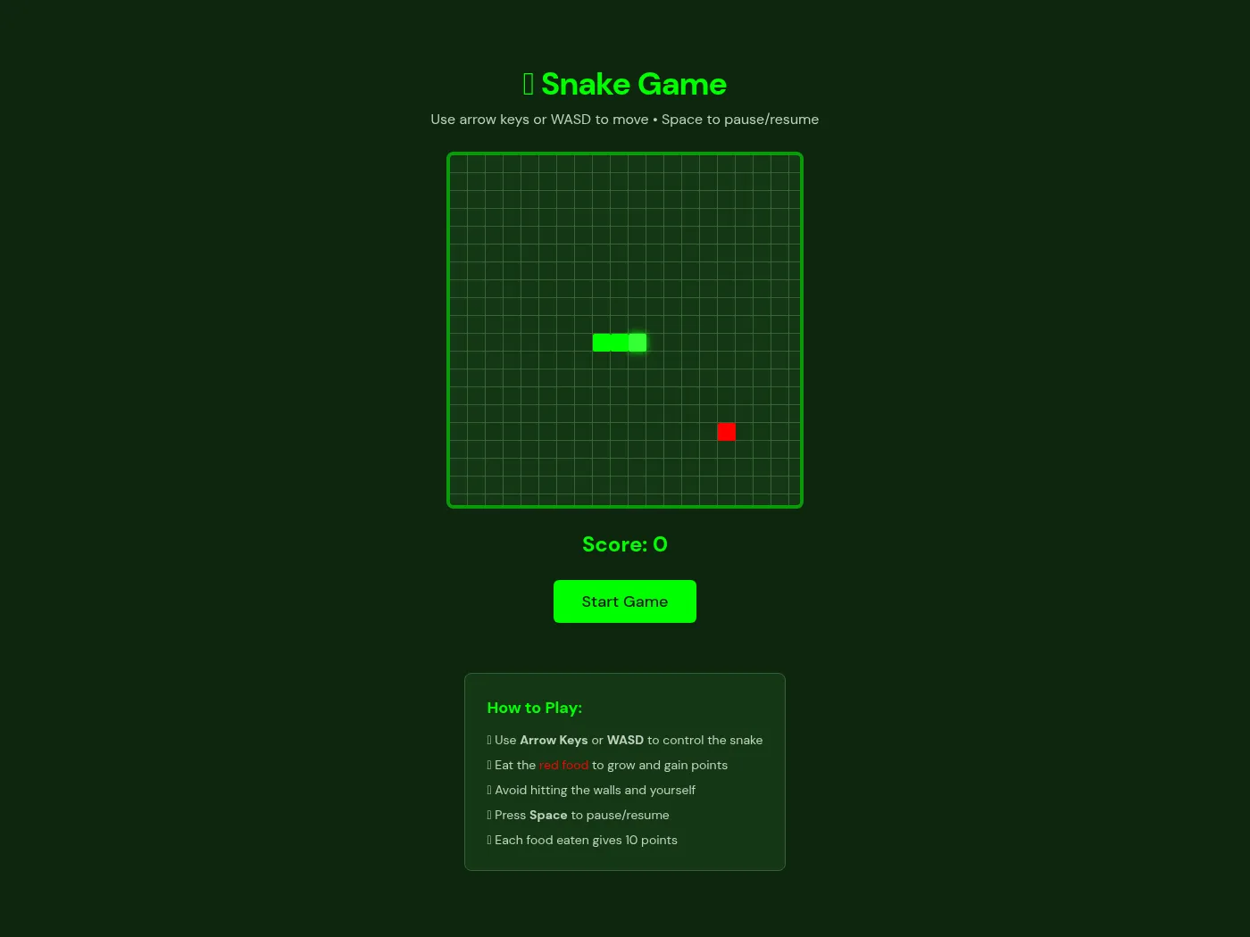 Simple Snake Game