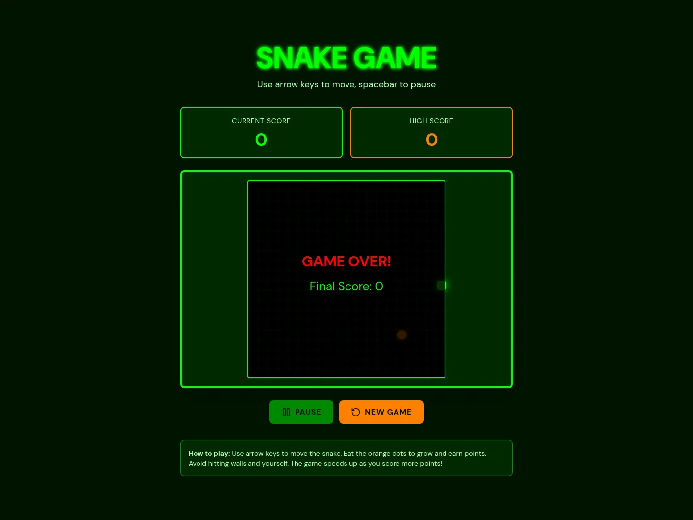 Snake Game Classic