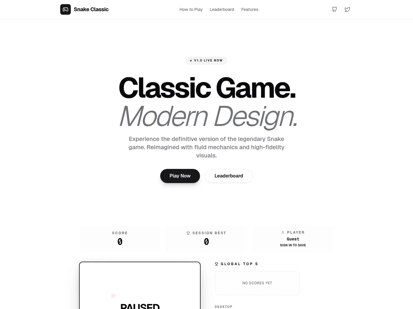 Snake Game Classic