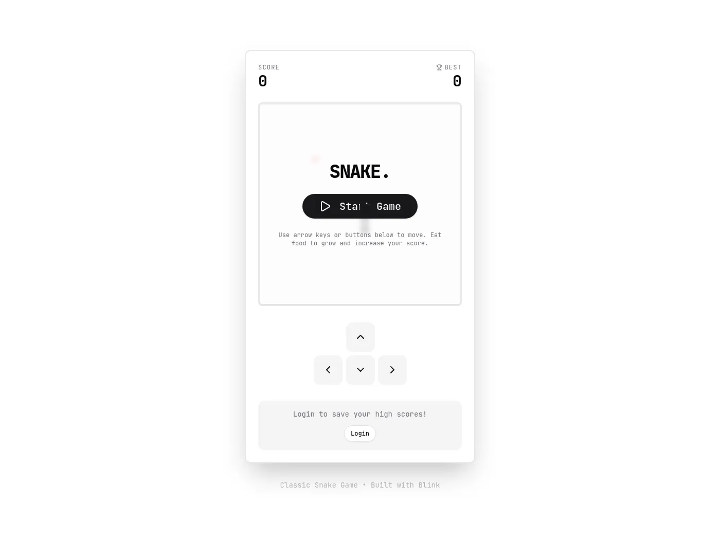 Classic Snake Game