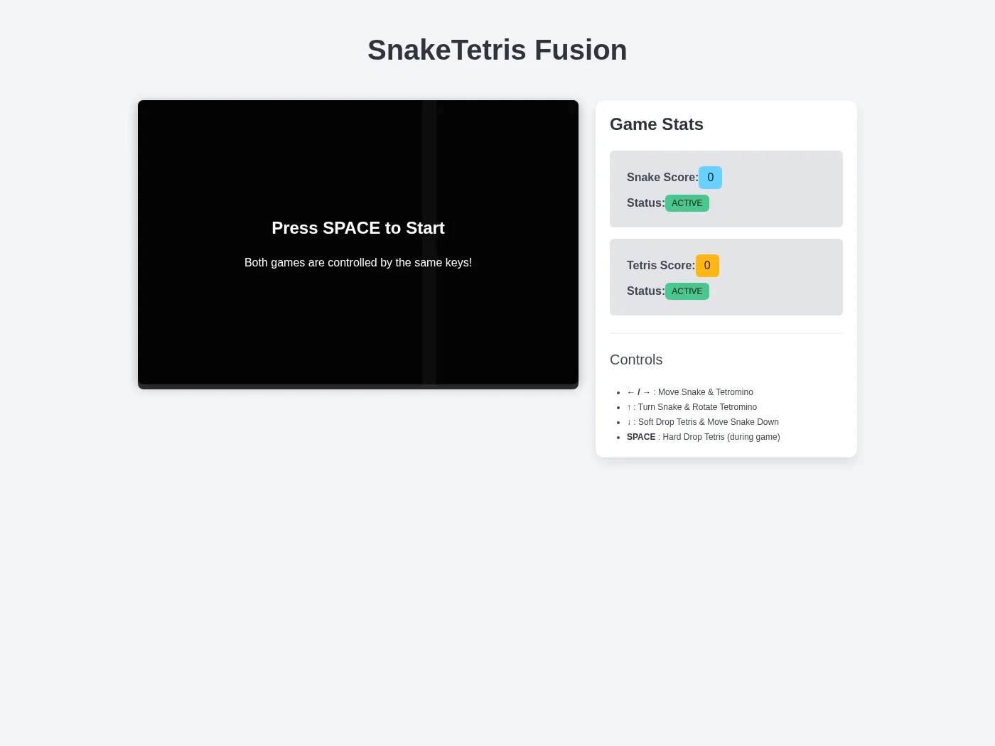 SnakeTetris Fusion