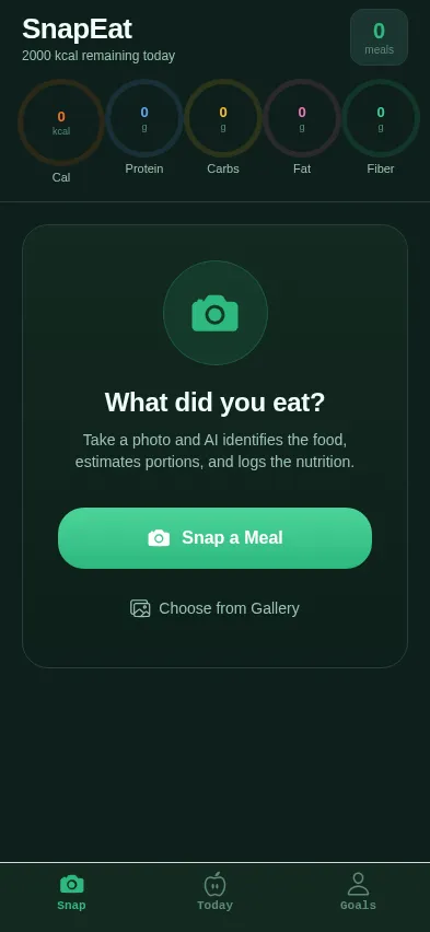 SnapEat Nutrition Tracker