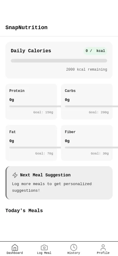 SnapNutrition AI Tracker