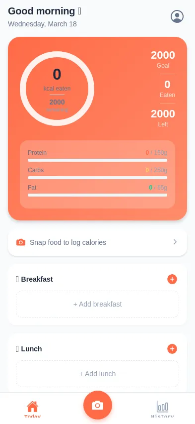 SnapCalorie Tracker