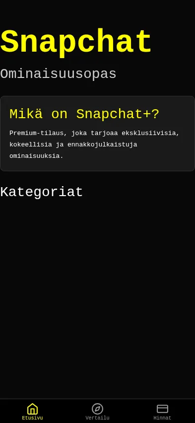 Snapchat Feature Explorer