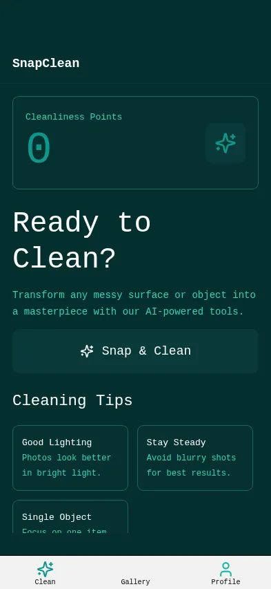 SnapClean Game