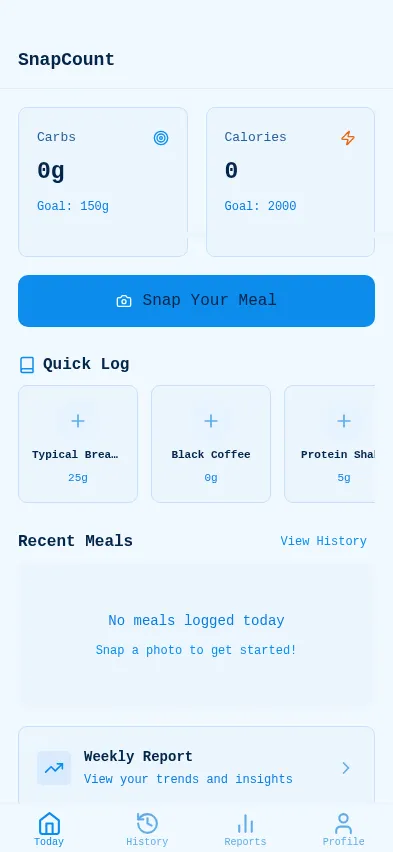 SnapCount Nutrition App