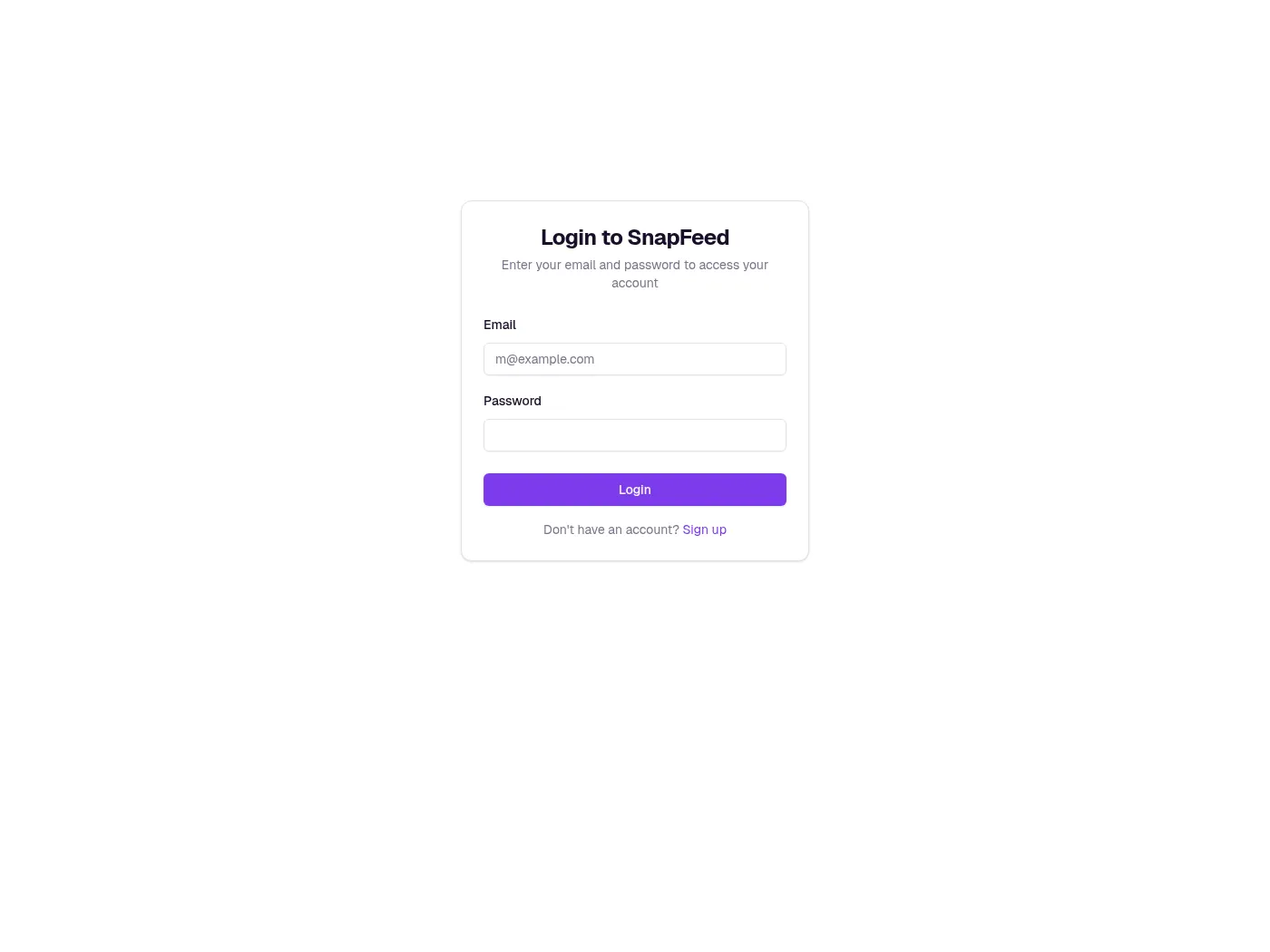 SnapFeed MVP