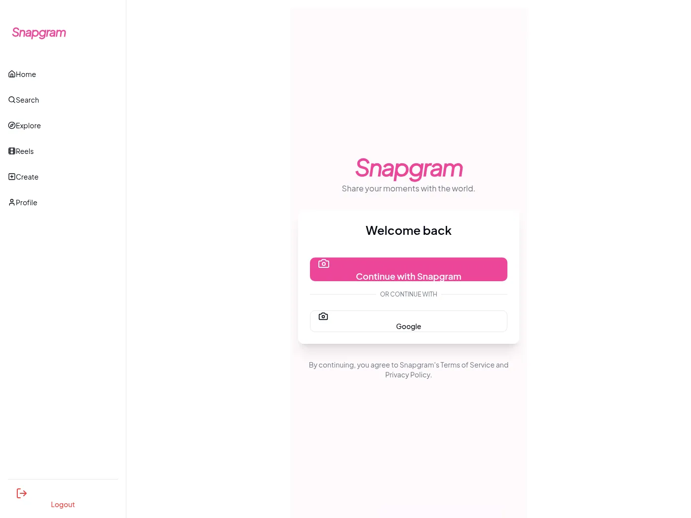 Snapgram Social App
