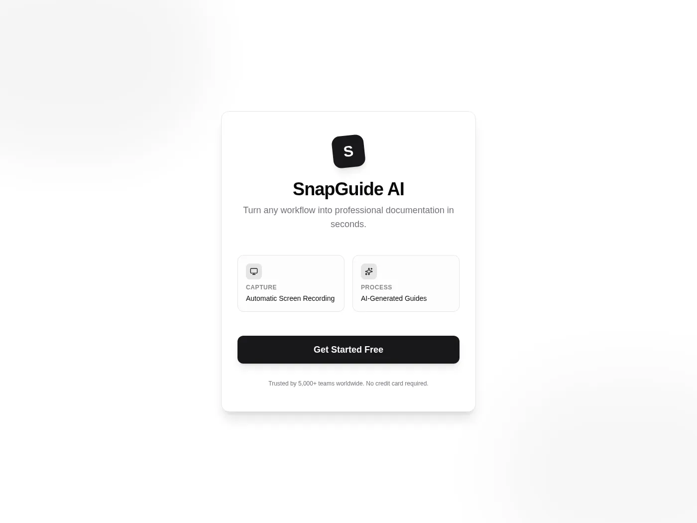 SnapGuide AI