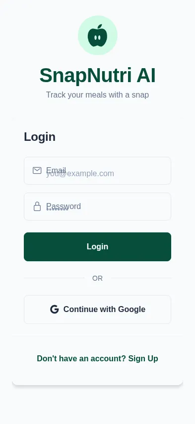SnapNutri AI Tracker