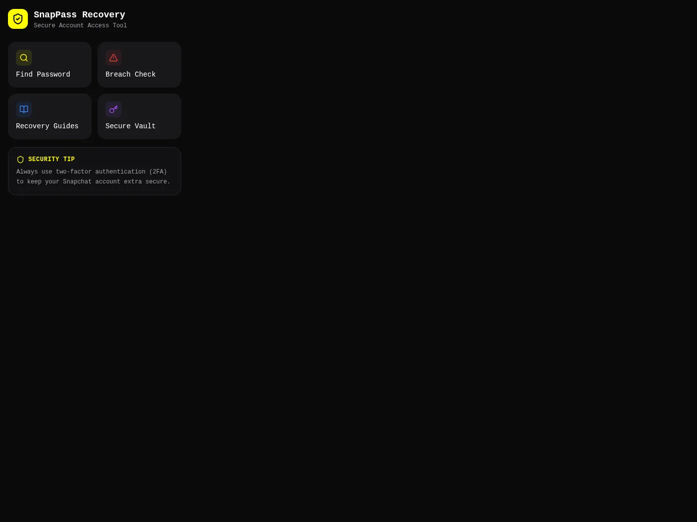 SnapPass Recovery Tool