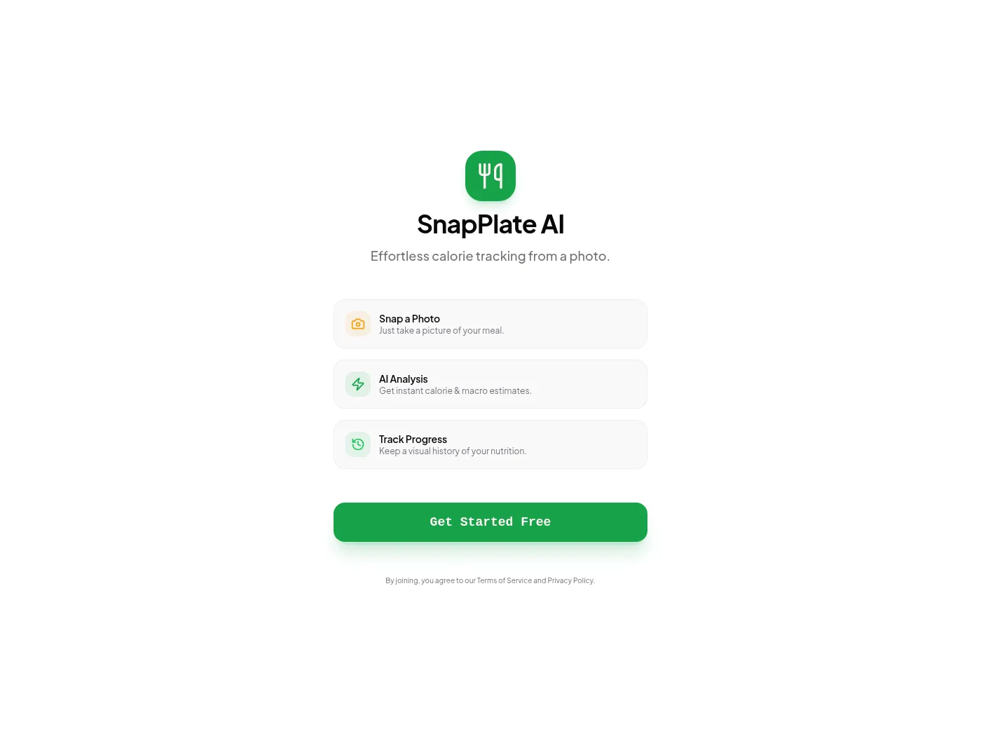 SnapPlate AI Tracker