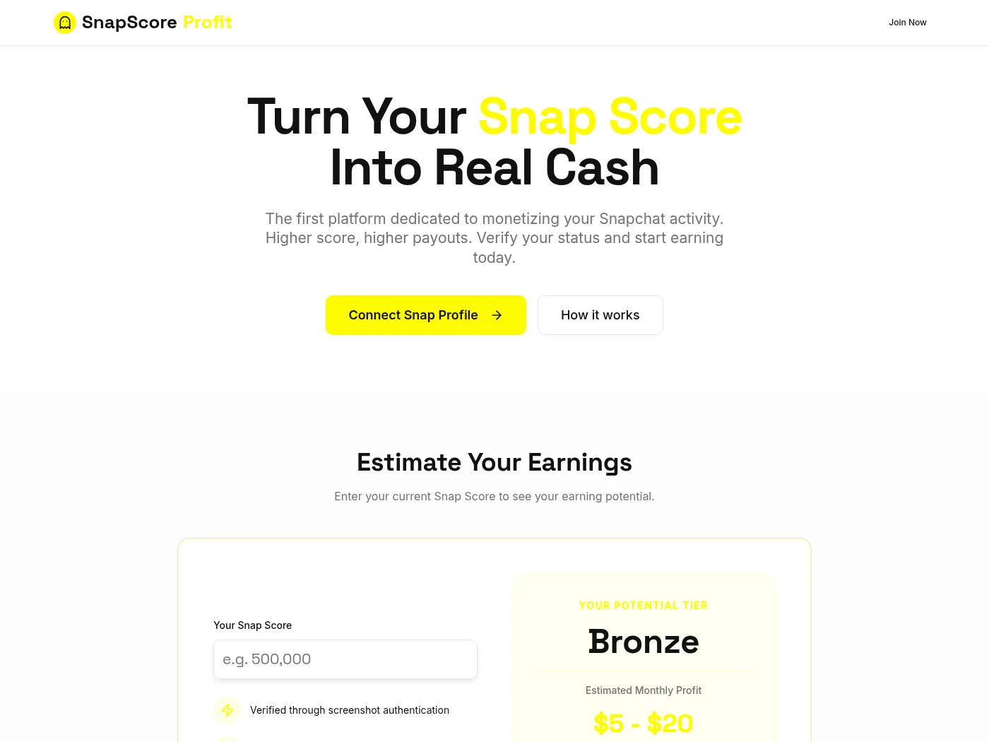 SnapScore Profit