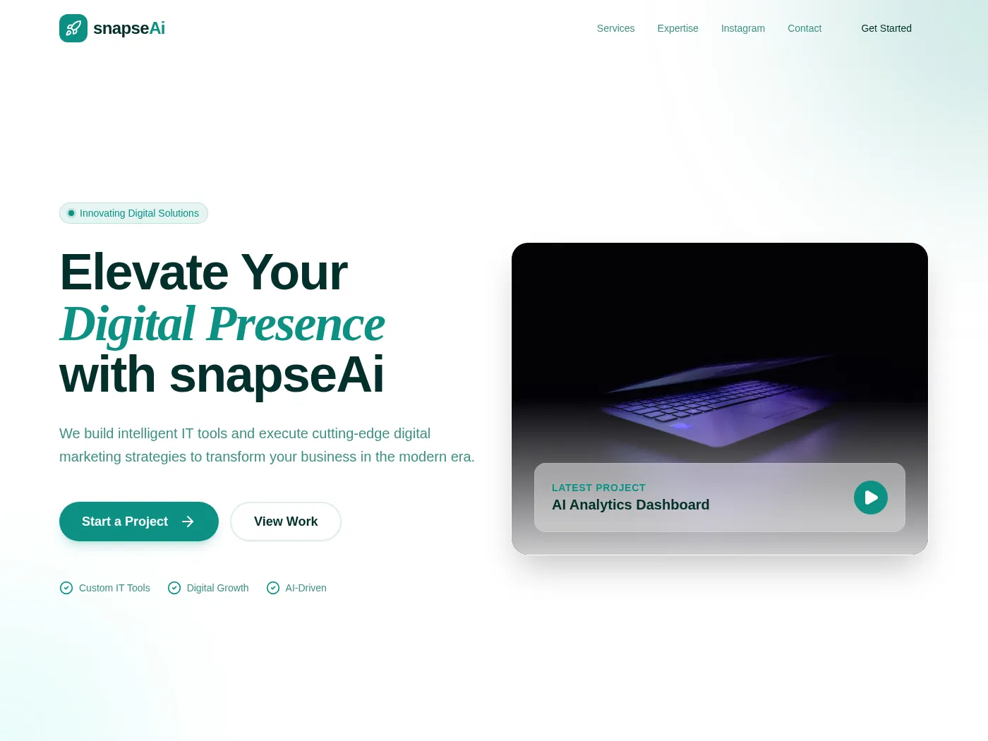 snapseAi Web Presence