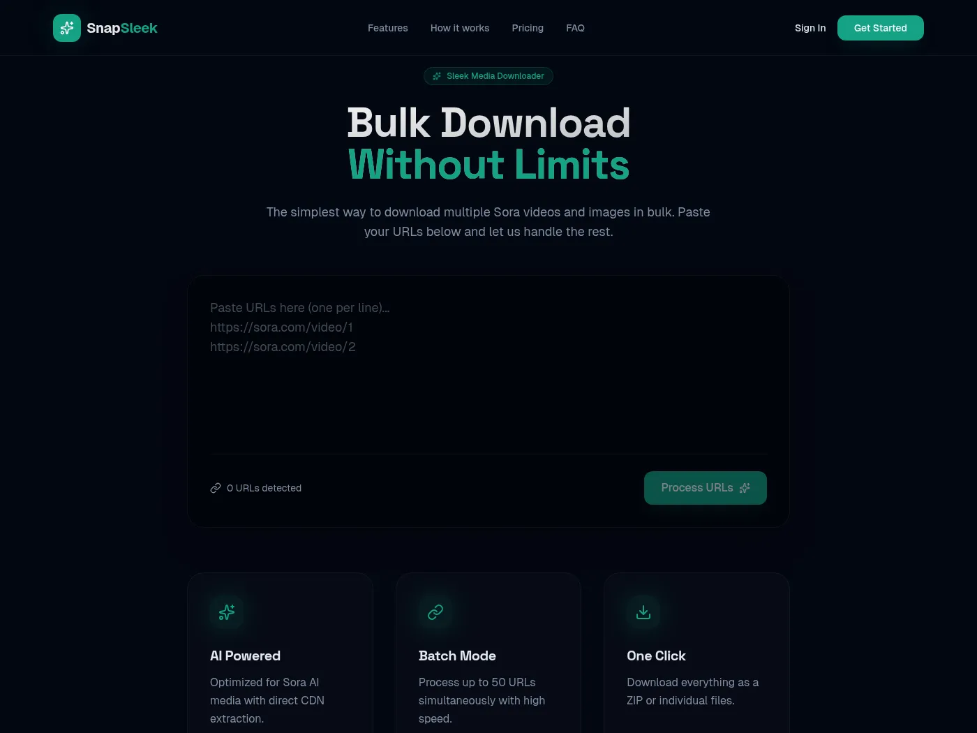 SnapSleek Bulk Downloader
