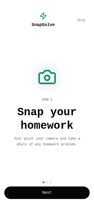 SnapSolve Homework AI