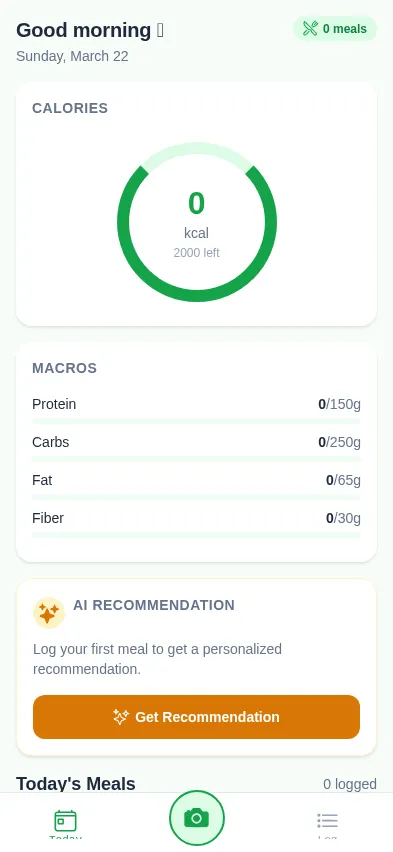 SnapTrack Nutrition App