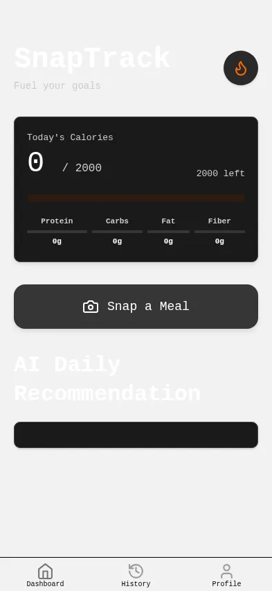 SnapTrack Nutrition App