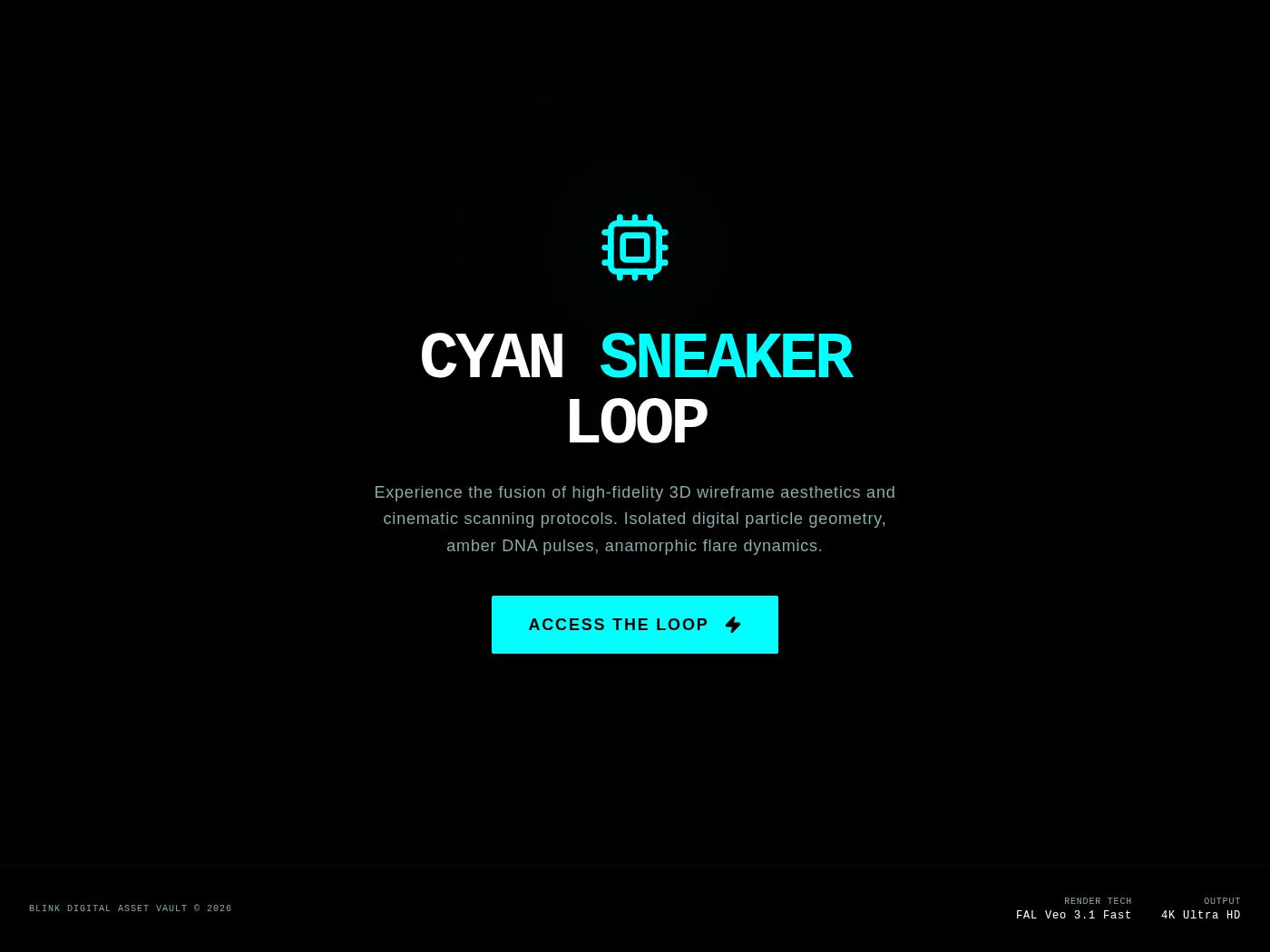 Cyan Sneaker Loop