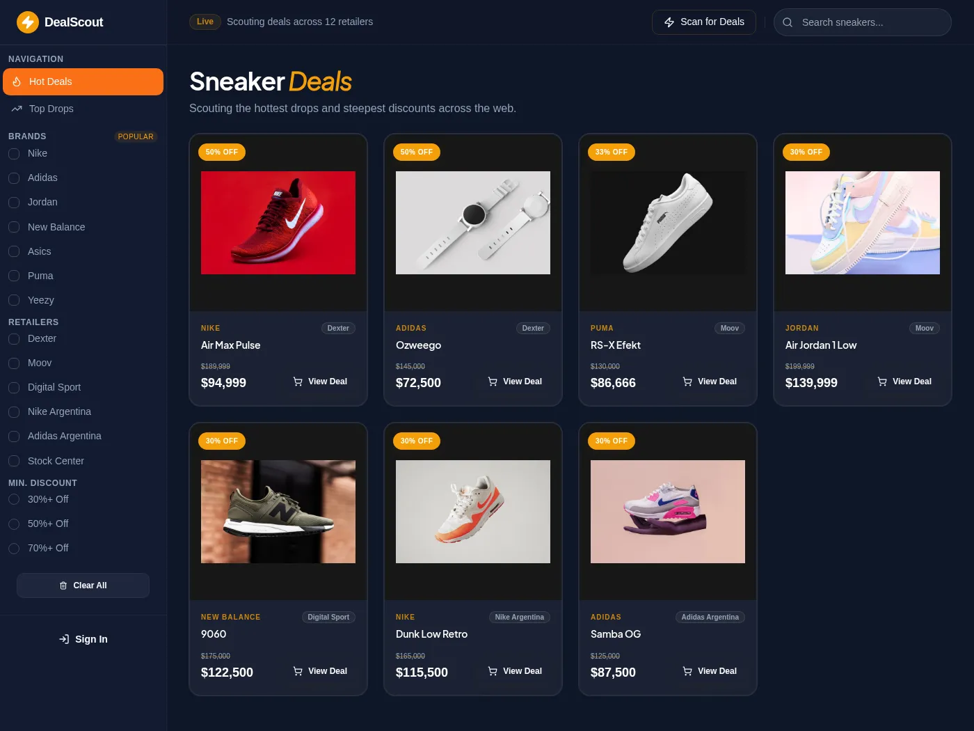 Sneaker Deal Scout