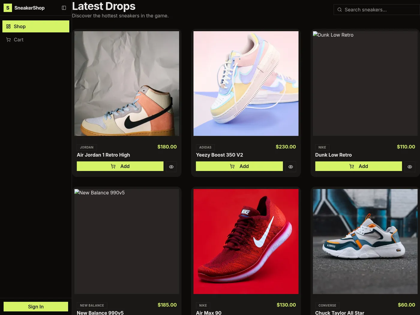 Sneaker Shop Web