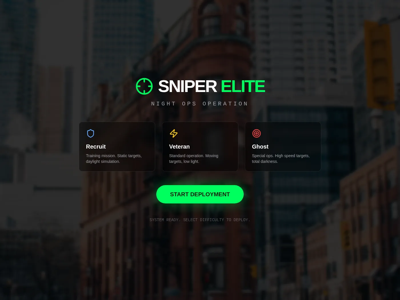 Sniper Challenge Game