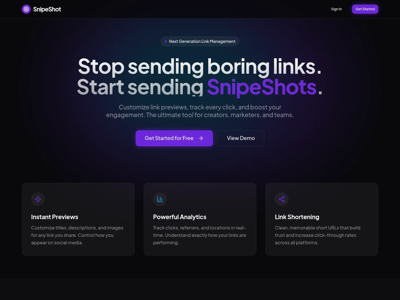SnipeShot Web App