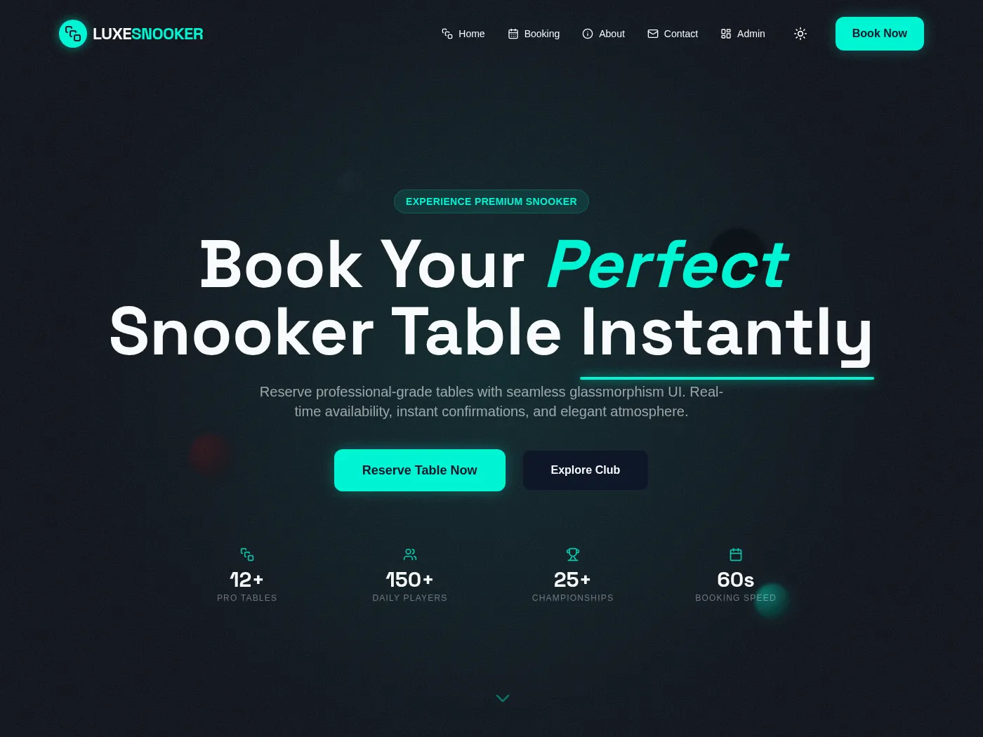 Snooker Luxe Booking