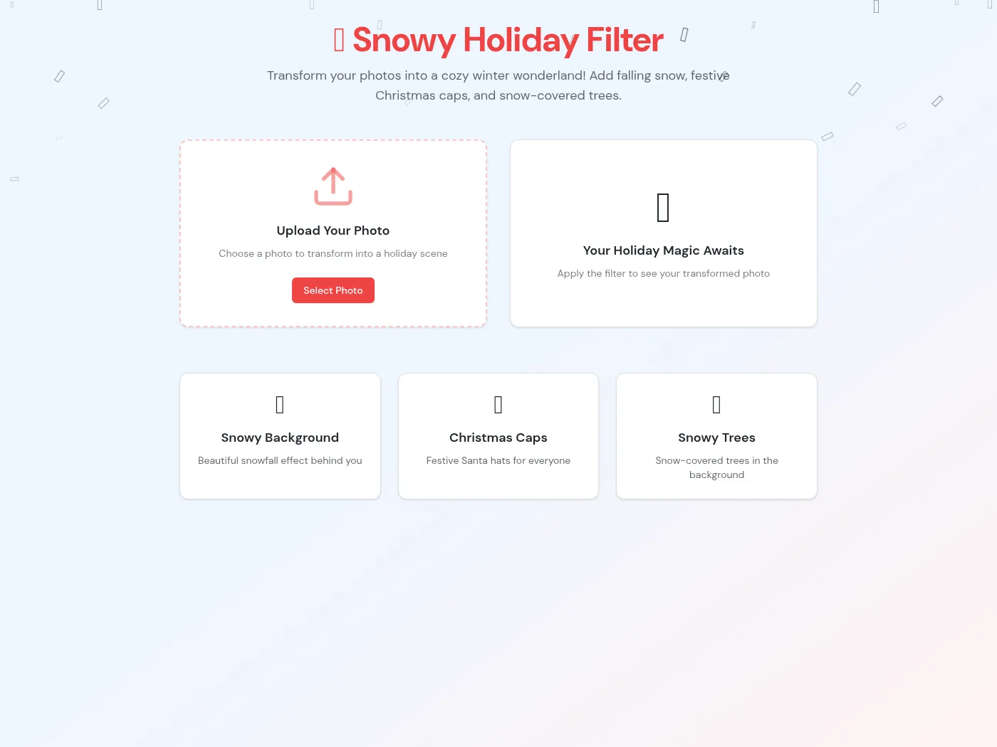 Snowy Holiday Filter