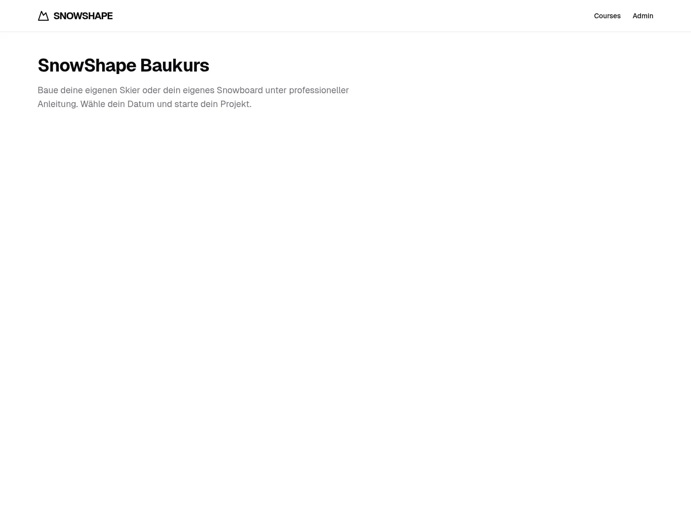 SnowShape Signup Portal