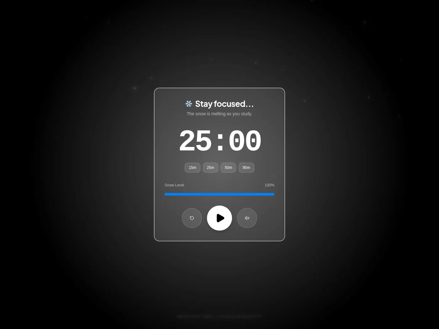 Snow Study Timer