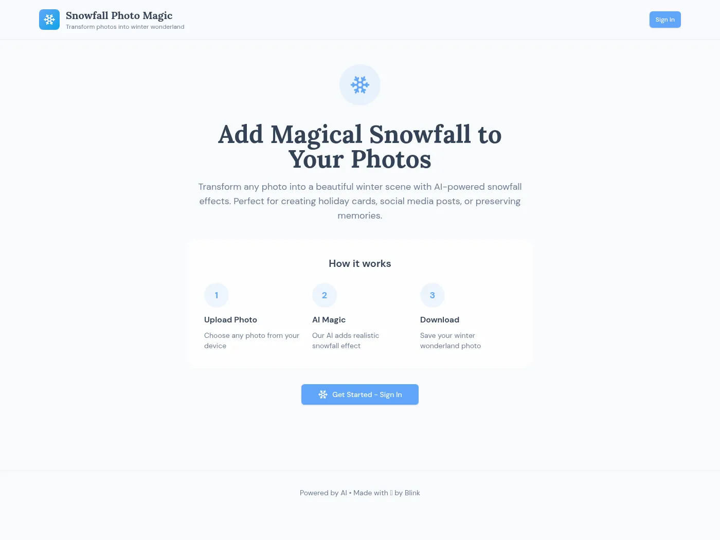 Snowfall Photo Magic