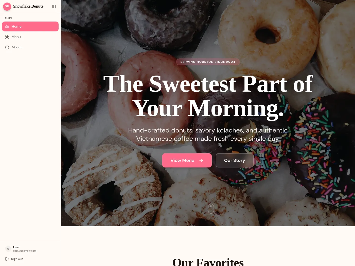 Snow Flake Donuts Web