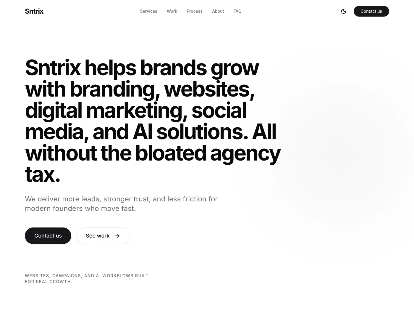 Sntrix Growth Studio Site
